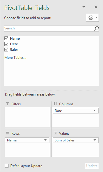 Pivot Table Pivot Table Sum By Month Exceljet